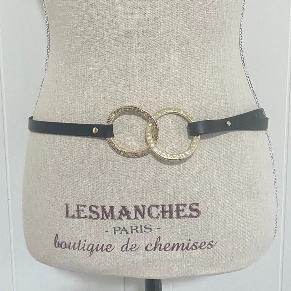 Max Studio | Accessories | Max Studio Belt Black Genuine Leather Double ...